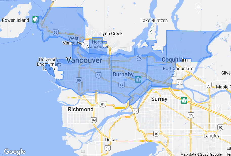SERVICE AREAS - House Cleaning Service in Vancouver | Memorable Maids